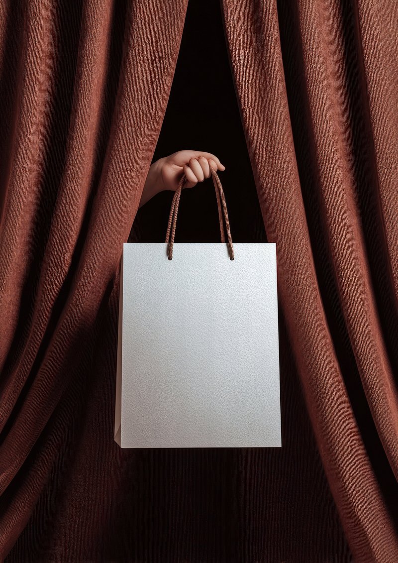 Paper Bag On Hand Fashion Holding Curtain Images | Free Photos, PNG ...