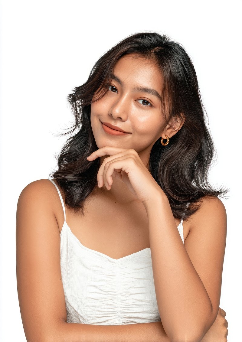 Woman Relaxed White PNG Portrait Background Images | Free Photos, PNG ...