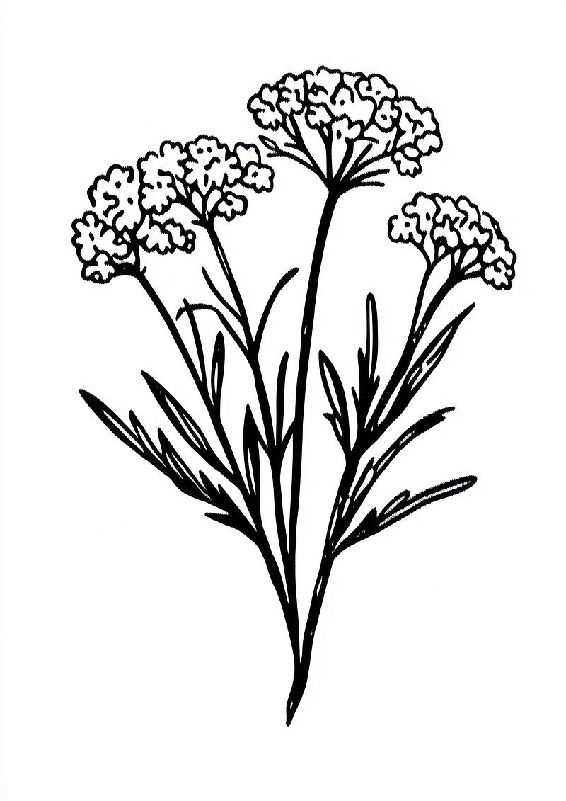 Botanical Black And White Sketches Floral Design Images | Free Photos ...