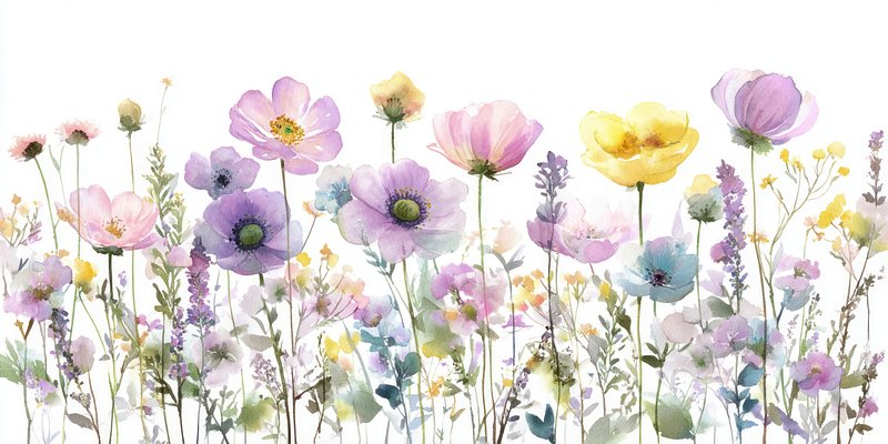 Watercolor+cosmos Nature Spring Images | Free Photos, PNG Stickers ...