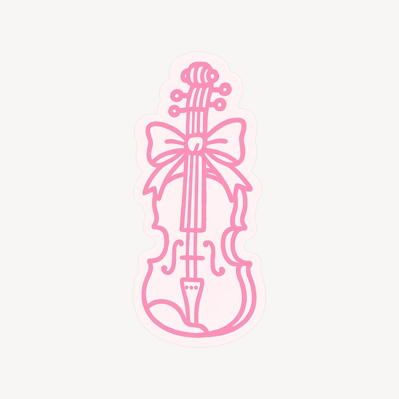 Violin Outline Gradient Musical PNG Sticker Images | Free Photos, PNG ...