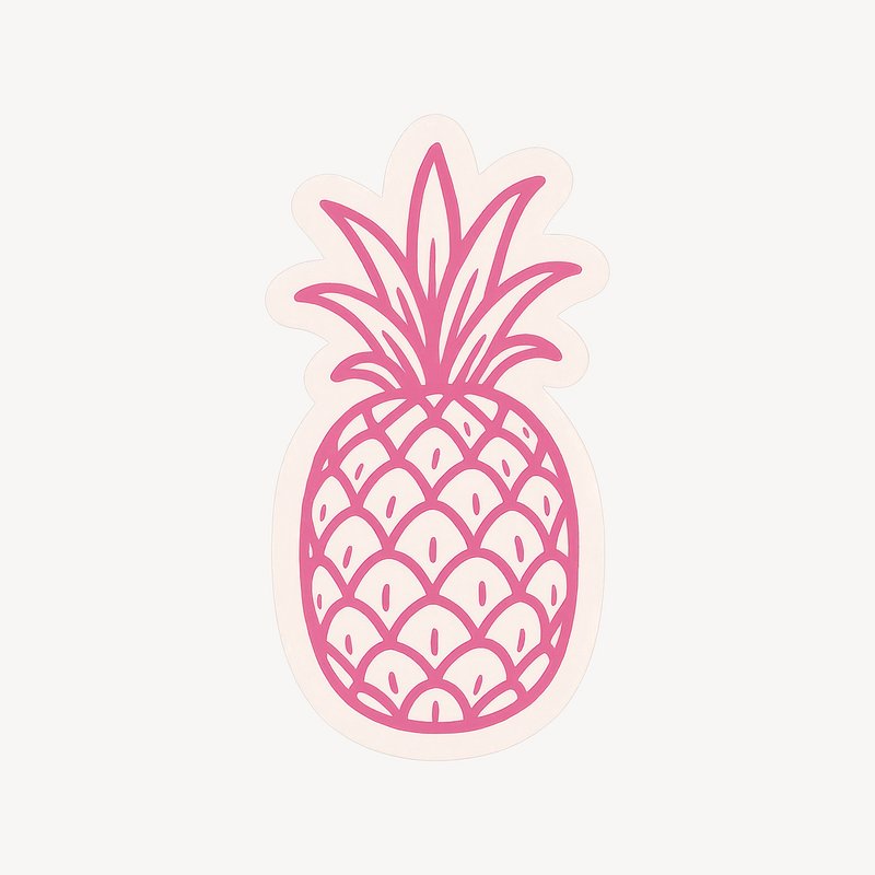 Pineapple Outline Design Tropical Images | Free Photos, PNG Stickers ...