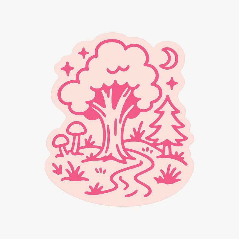 Forest+tree+sticker Art PNG Design Images | Free Photos, PNG Stickers ...
