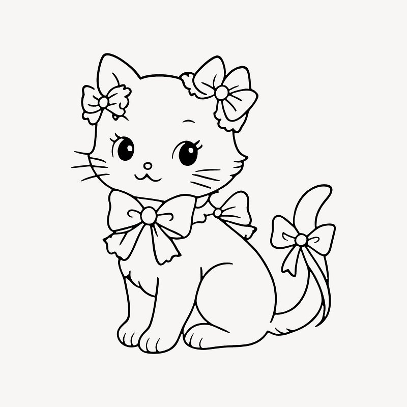 Kittens With Bow Animal Images | Free Photos, PNG Stickers, Wallpapers ...