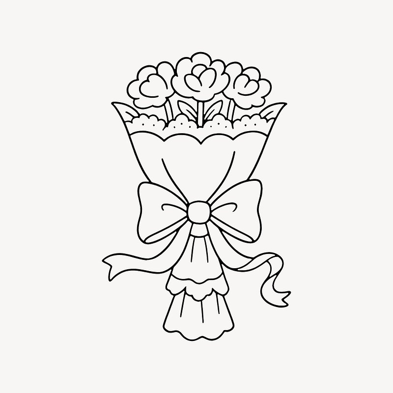 Flowers Simple Drawing Floral Images | Free Photos, PNG Stickers ...