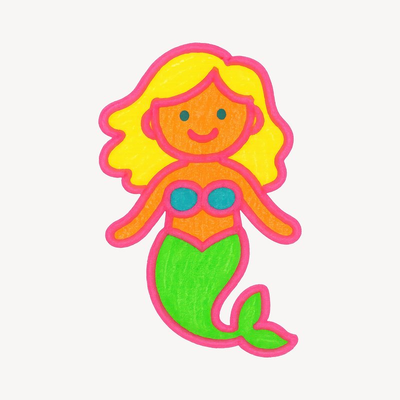 Cute+mermaid+colouring Texture Images | Free Photos, PNG Stickers ...