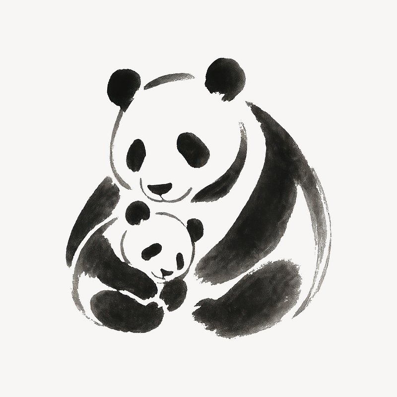 Panda+black Art Texture Images | Free Photos, PNG Stickers, Wallpapers ...