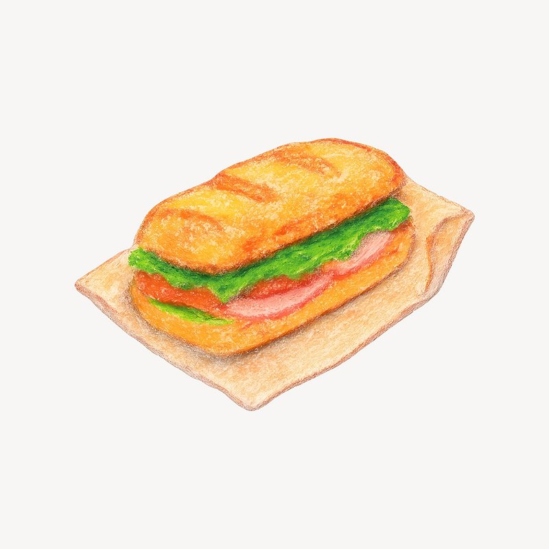 Sandwich+drawing Art Images | Free Photos, PNG Stickers, Wallpapers ...