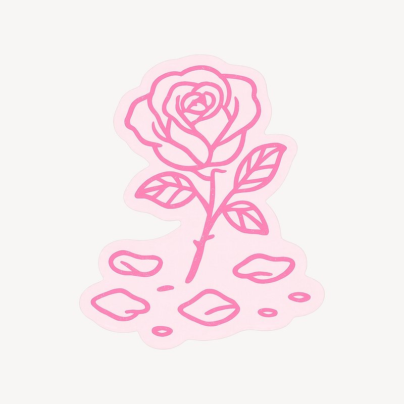 Rose Flower Line Art Cute Images | Free Photos, PNG Stickers ...