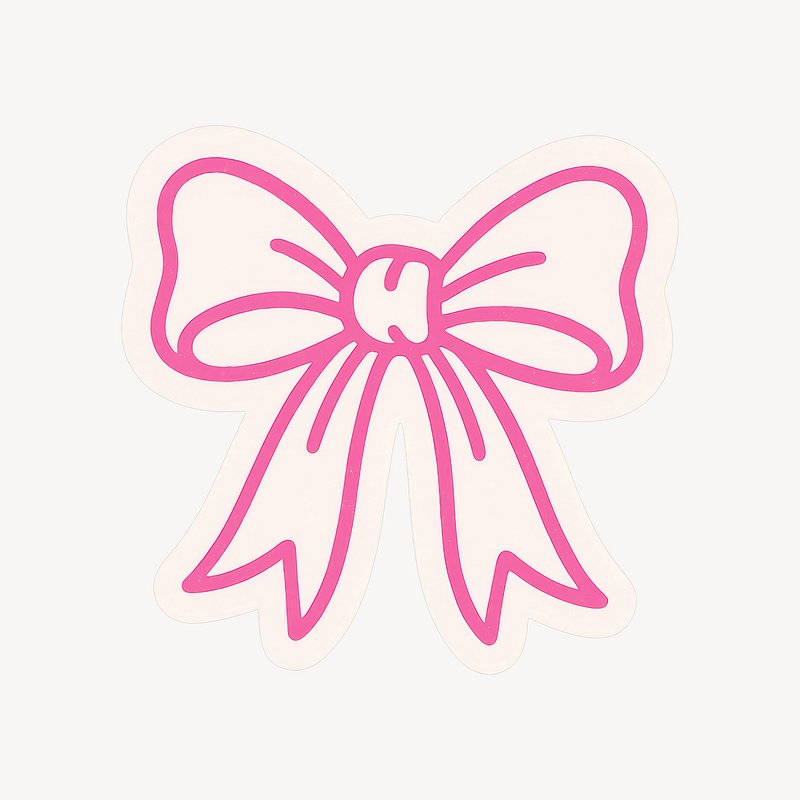 White Bow PNG Ribbon Sticker Images | Free Photos, PNG Stickers ...