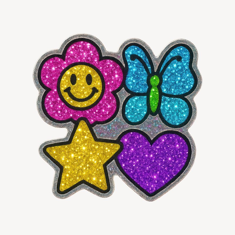 Smiley Star Shadow Heart Butterfly Images | Free Photos, PNG Stickers ...