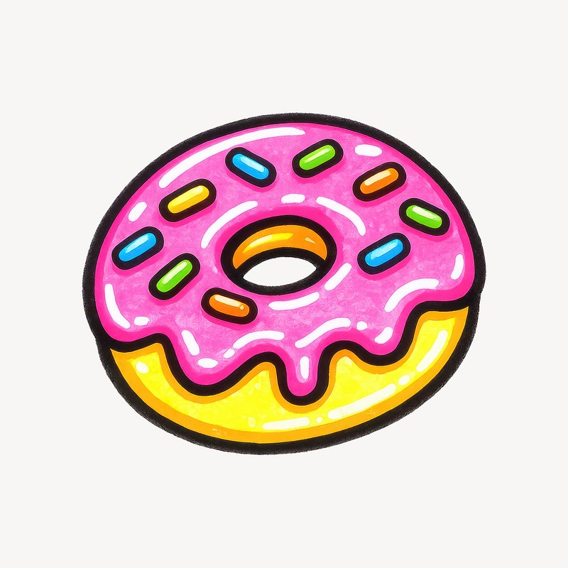 Filled Donut Cartoon Images | Free Photos, PNG Stickers, Wallpapers ...