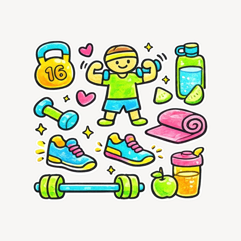 Dumbbell Icons Texture PNG Fitness Cartoon Images | Free Photos, PNG ...