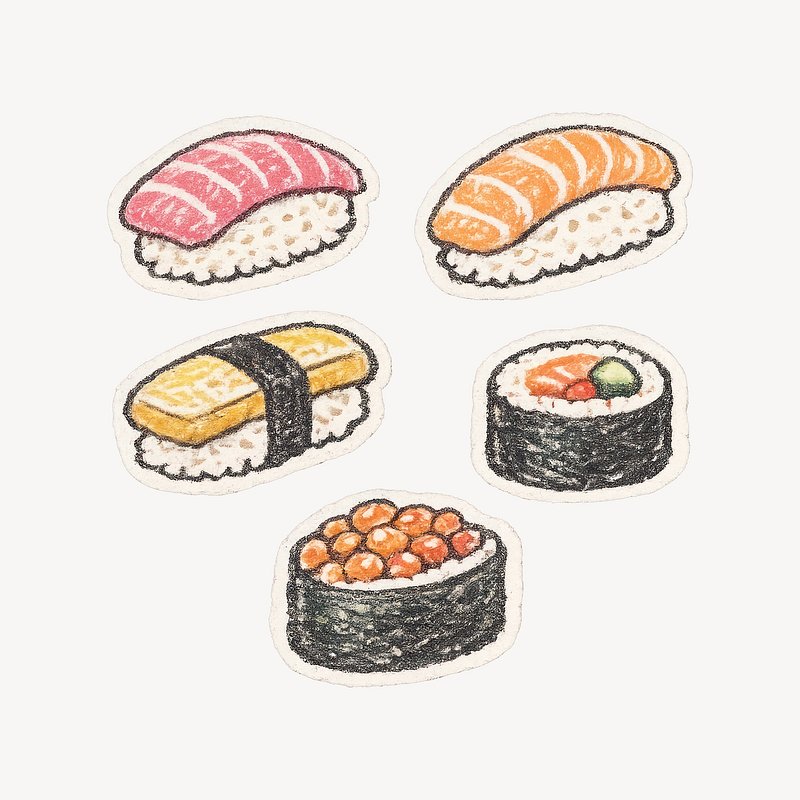 Rice+and+rolled PNG Sushi Roll Images | Free Photos, PNG Stickers ...