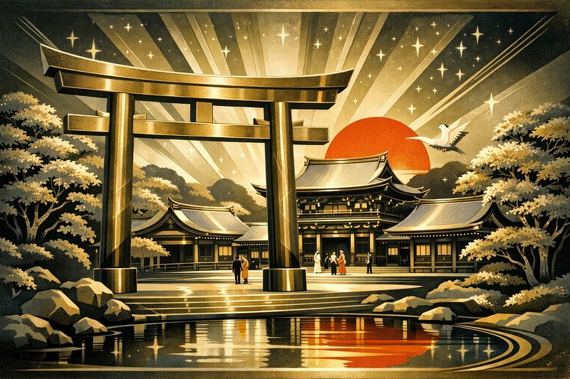 Temple Gate Japanese Traditional Illustration Torii Images | Free ...