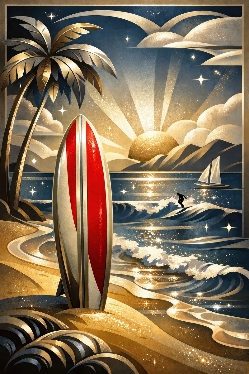 Coastal Vintage Art Sunset Scenery Images | Free Photos, PNG Stickers ...