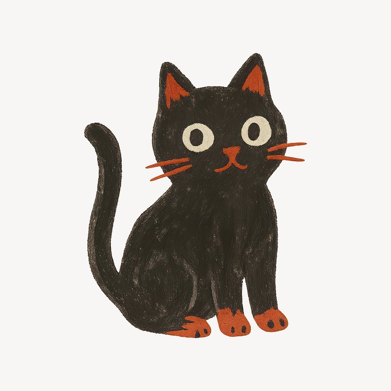 Cute+brown+and+black+cat Cartoon Images | Free Photos, PNG Stickers ...