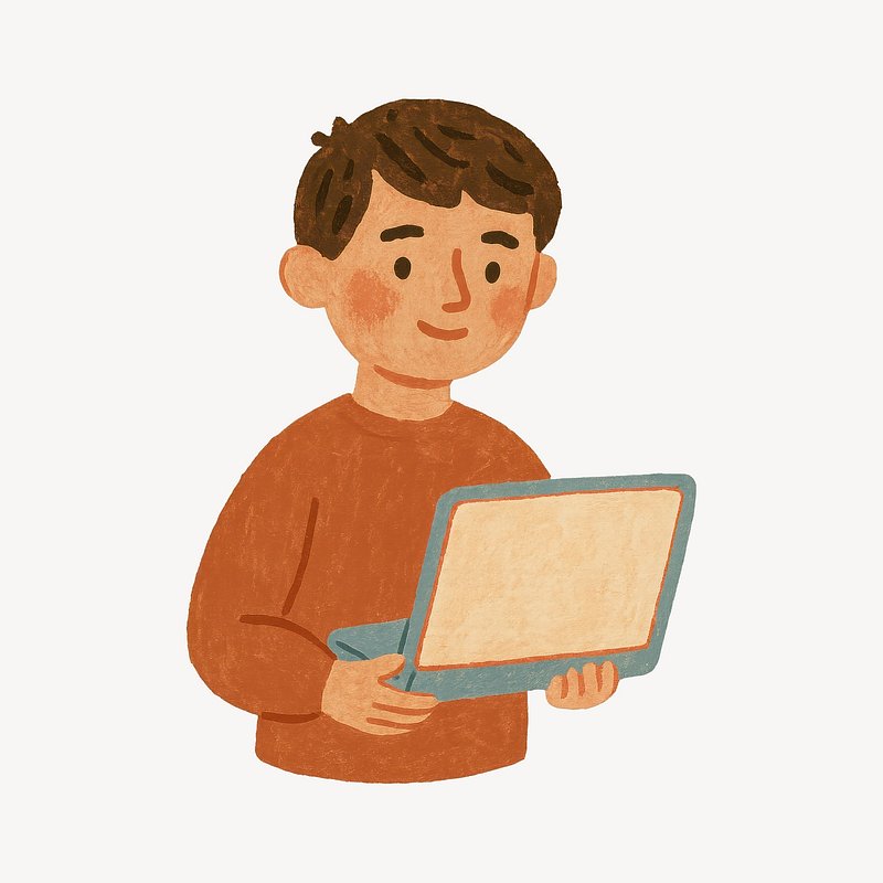 Boy Cartoon With Laptop Computer Images | Free Photos, PNG Stickers ...