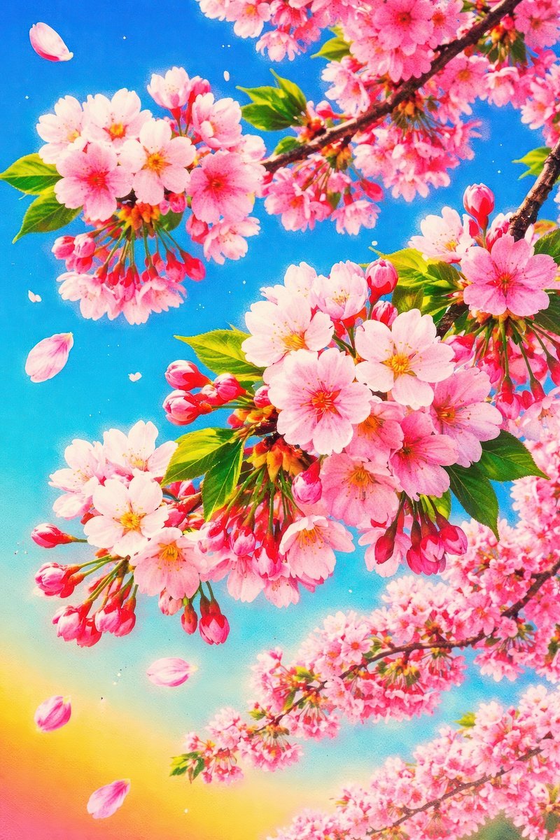 Japanese Blossom Tree Illustration Texture Images | Free Photos, PNG ...