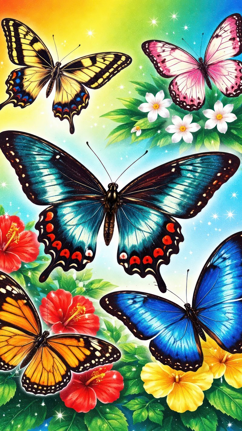 Butterfly Mobile Wallpaper Aesthetic Texture Images | Free Photos, PNG ...