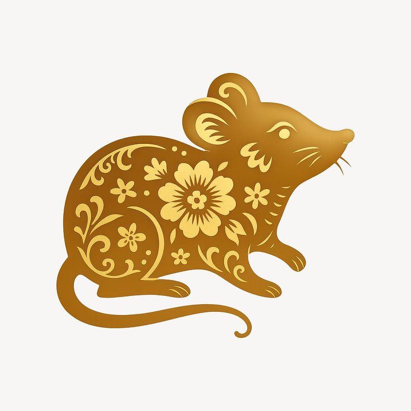 Rat Chinese Zodiac Design Gradient Images | Free Photos, PNG Stickers ...
