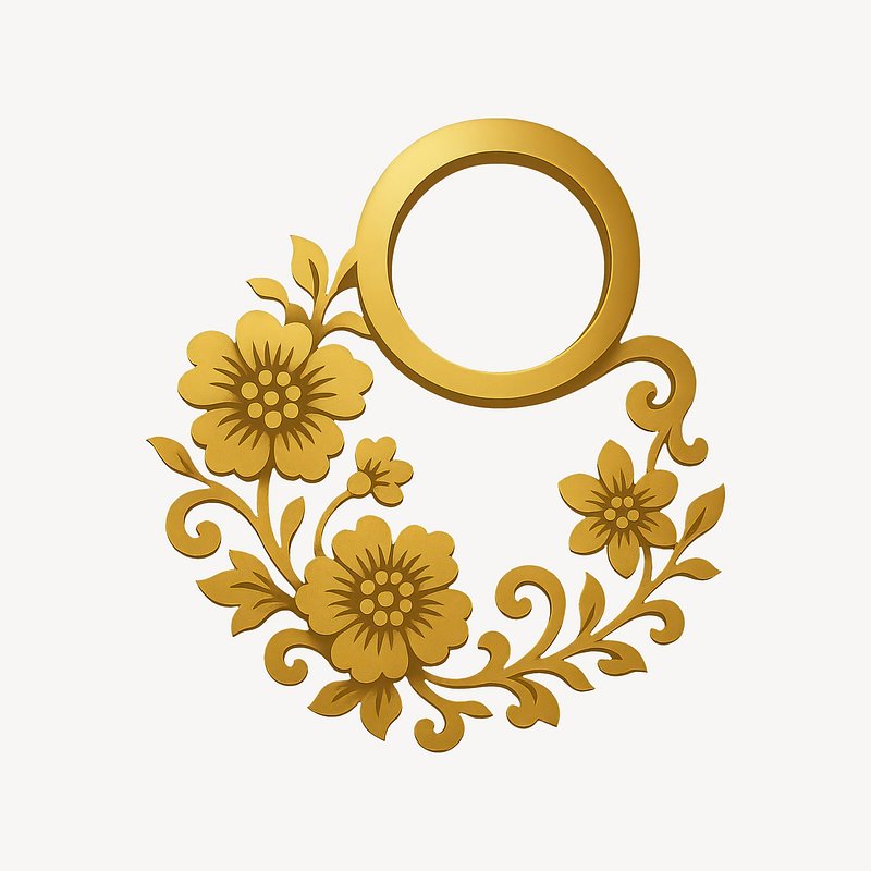 Gold Flower Rings Golden PNG Images | Free Photos, PNG Stickers ...