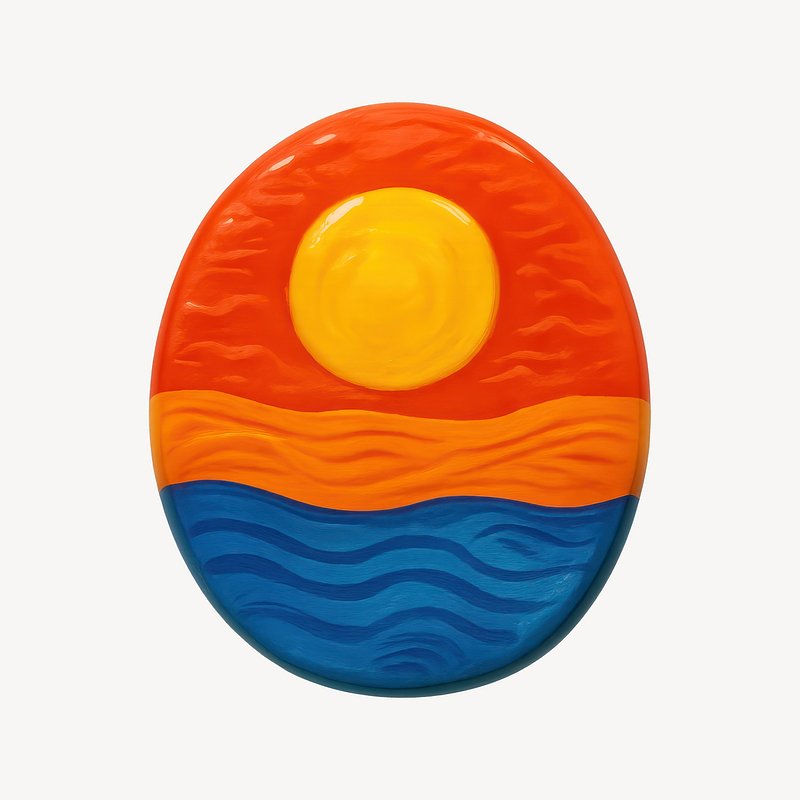 Sunset+illustration+sea Ocean Images | Free Photos, PNG Stickers ...