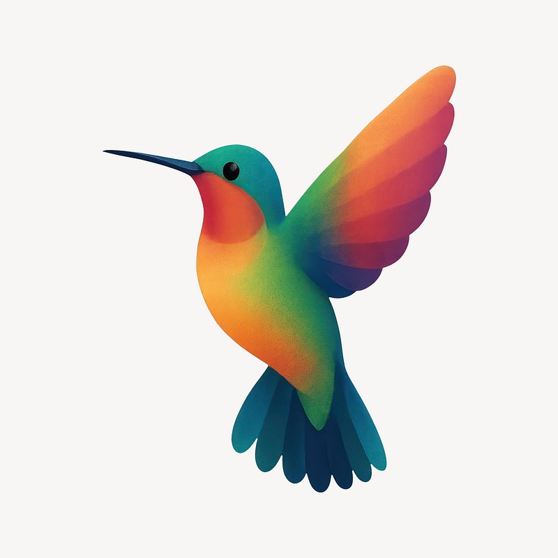 Colourful Hummingbird Isolated Art Images | Free Photos, PNG Stickers ...