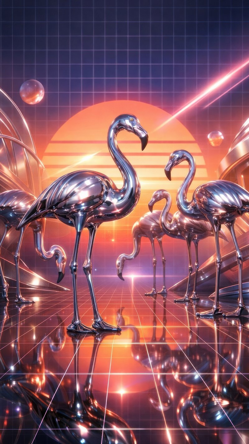 Neon+grid Iphone Wallpaper Background Sunset Images | Free Photos, PNG ...