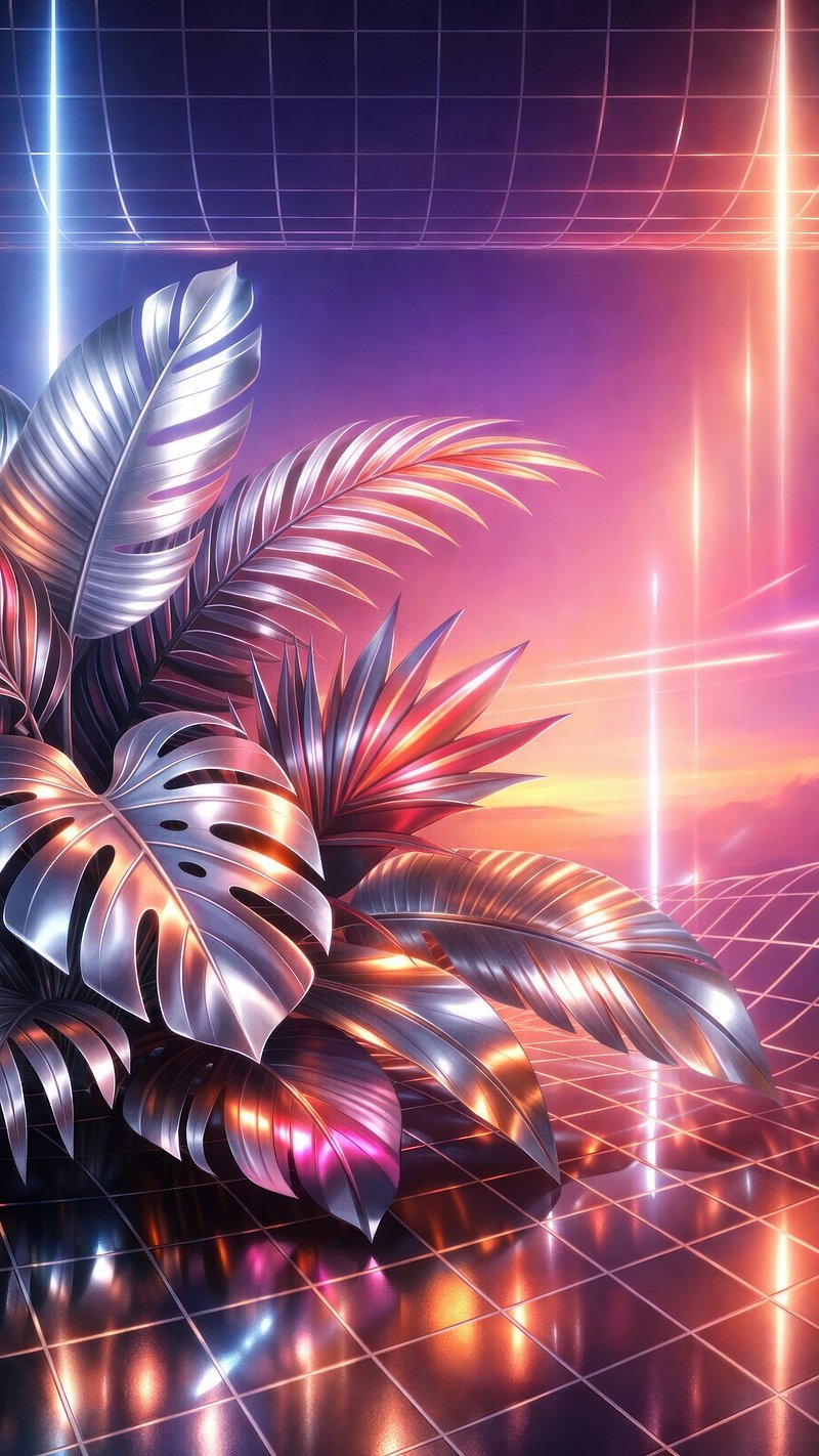 Neon+grid Iphone Wallpaper Background Sunset Images | Free Photos, PNG ...