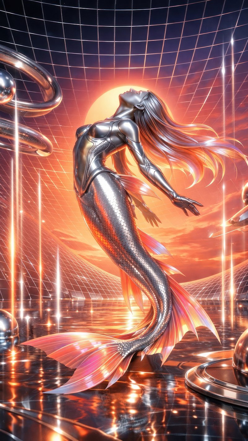 Mermaid Wallpaper Aesthetic JPG Grid Images | Free Photos, PNG Stickers ...