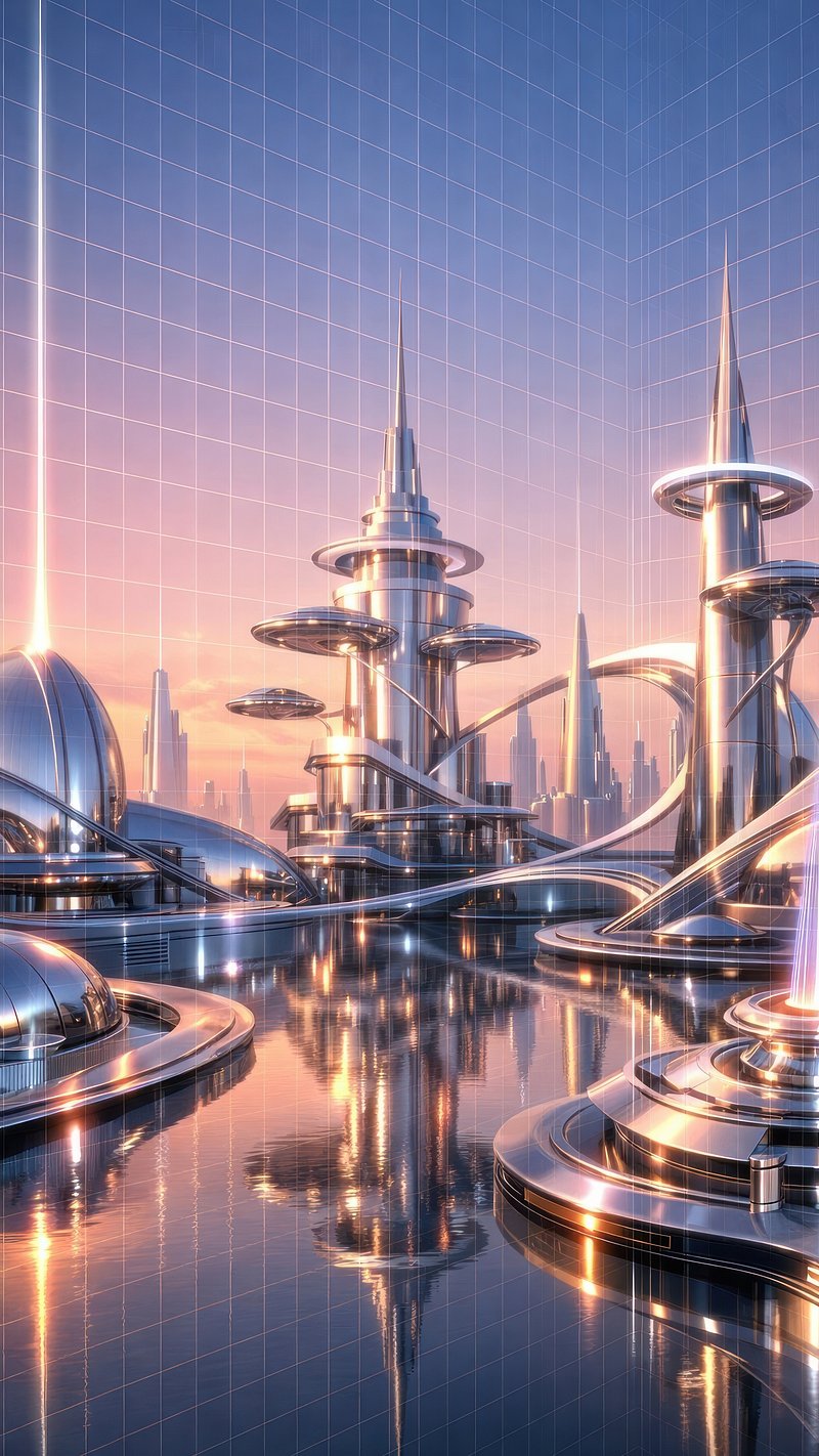 City+background+wallpaper Illustration Mobile Gradient Images | Free ...