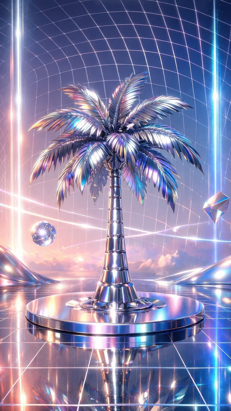 Neon Trees Design Grid Palm Wallpaper Images | Free Photos, PNG ...