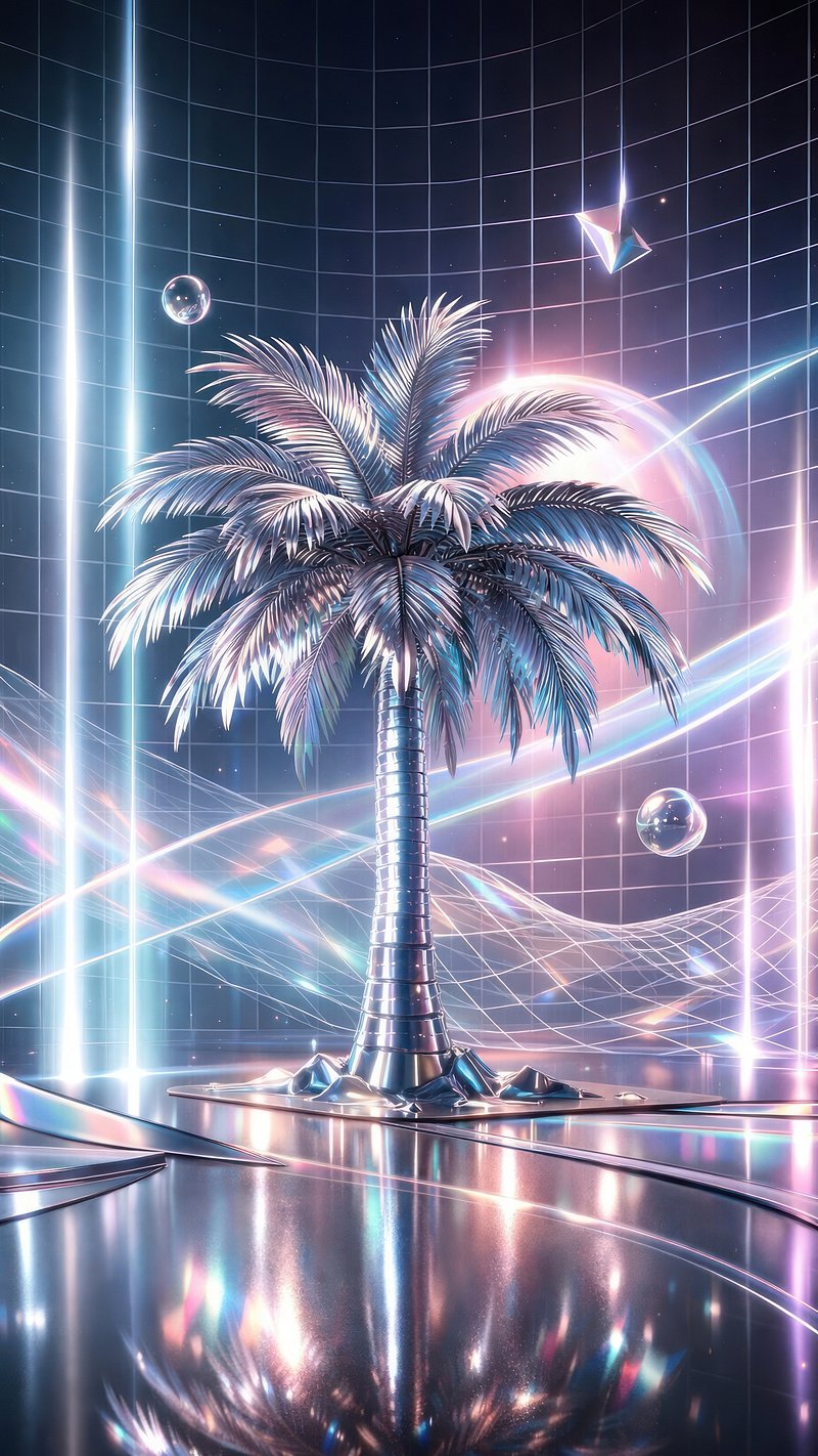 Neon Trees Design Grid Palm Wallpaper Images | Free Photos, PNG ...