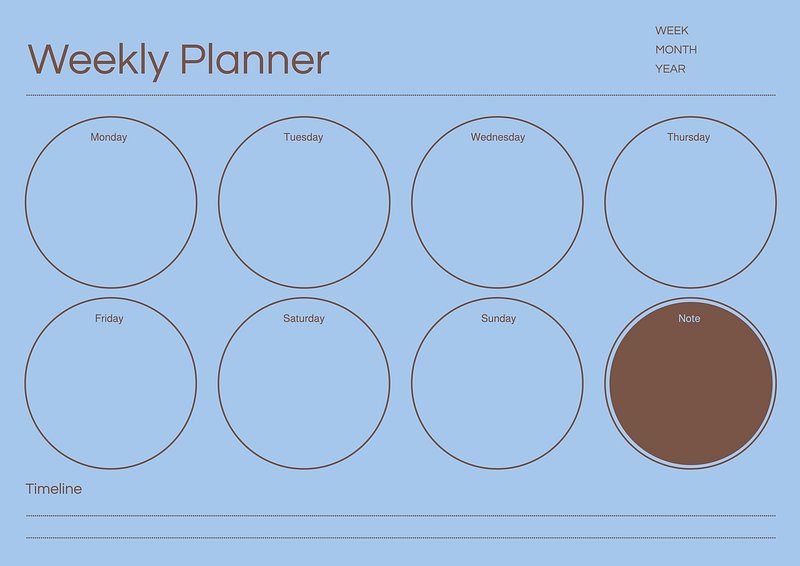 Weeks' Schedule Template Images | Free Photos, PNG Stickers, Wallpapers ...