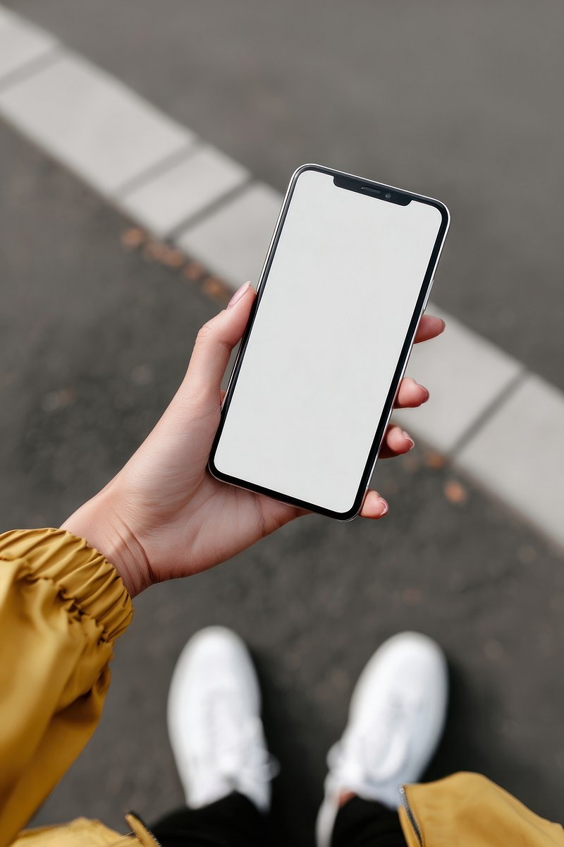 Street Screen Hand Background Blank Smartphone Images | Download Free ...