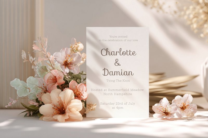 Flyers+design+minimalist Mockup PSD Invitation Images | Free Photos ...