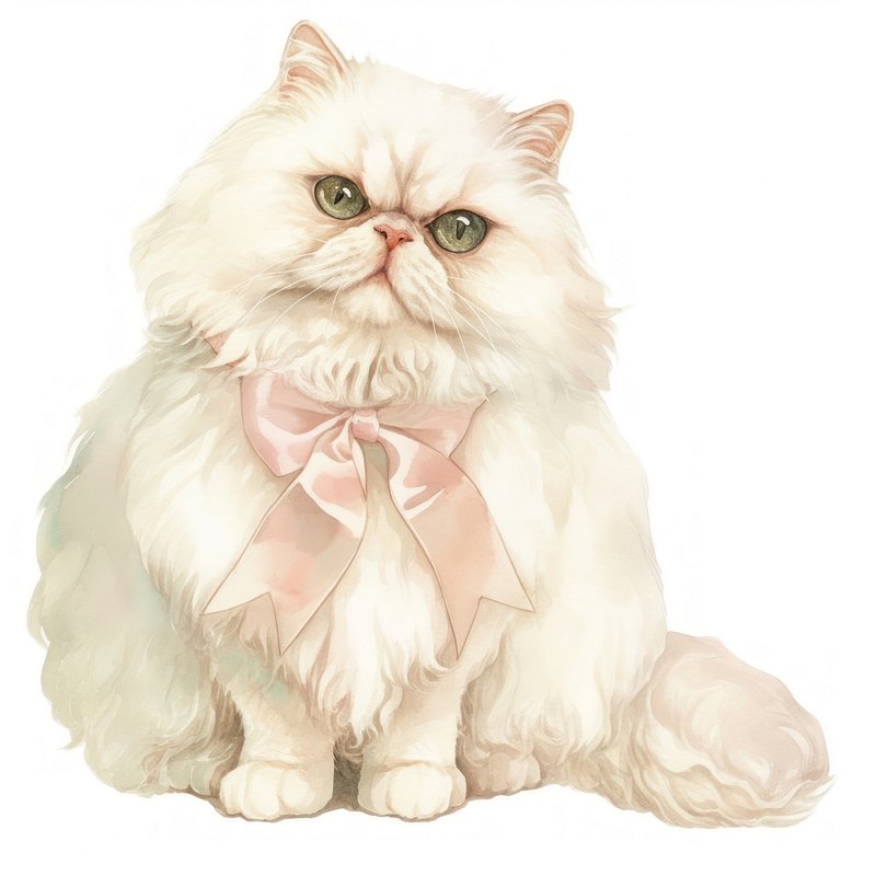 Watercolor White Cat Images | Free Photos, PNG Stickers, Wallpapers ...
