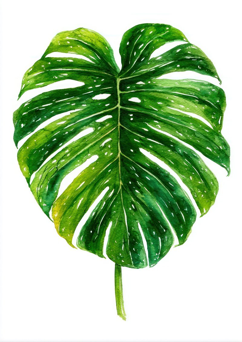 Monstera Watercolor Shadow Art Images | Free Photos, PNG Stickers ...