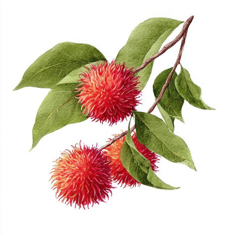 Tropical Branches Watercolor Design Fruit Images | Free Photos, PNG ...