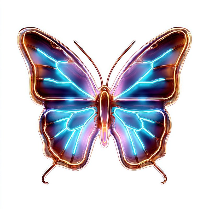 Butterfly+digital+art Neon Images | Free Photos, PNG Stickers ...