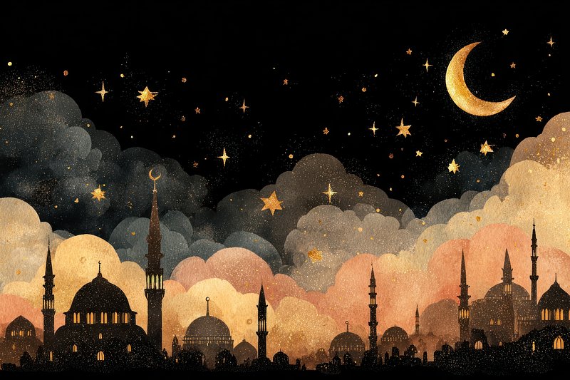 Starry Sky In City Night Art Golden Images | Free Photos, PNG Stickers ...