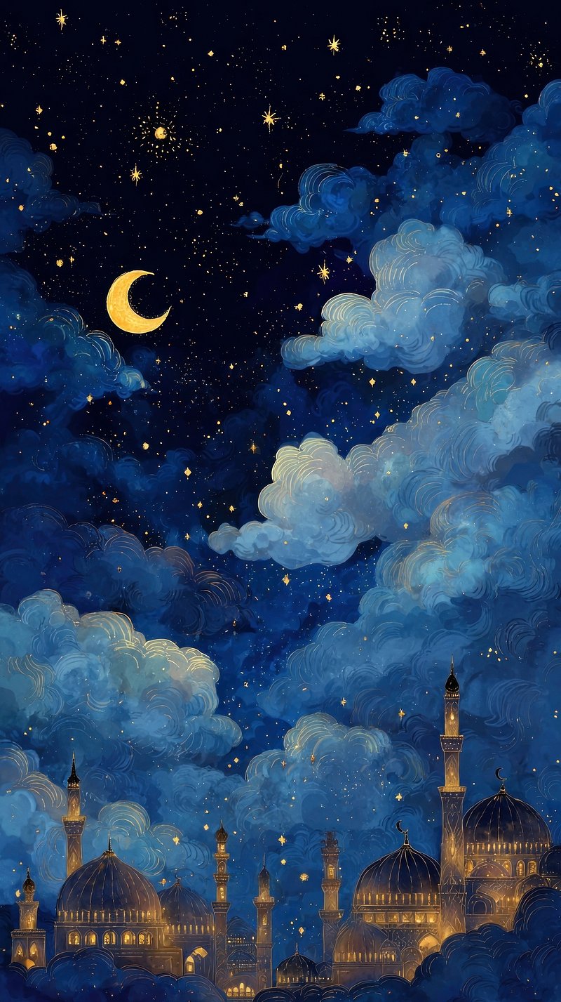 Starry+landscape Crescent Moon Wallpaper Sky Images | Free Photos, PNG ...