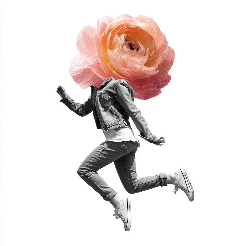 Face Collage Flower Floral Design Images | Free Photos, PNG Stickers ...