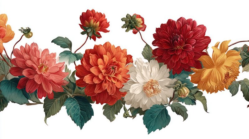 Red Flower Wallpaper Border Images | Free Photos, PNG Stickers ...
