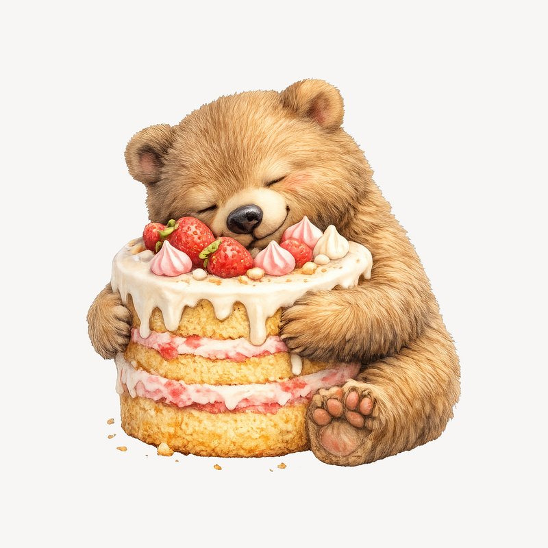 Cake+aesthetic Art Strawberry Illustration Images | Free Photos, PNG ...