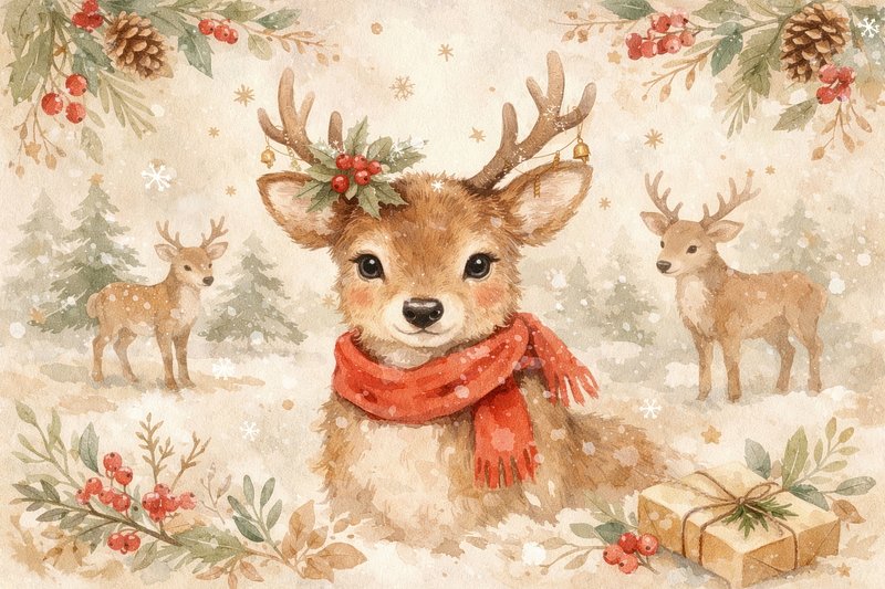 Winter Forest Watercolor JPEG Wallpaper Nature Images | Free Photos ...