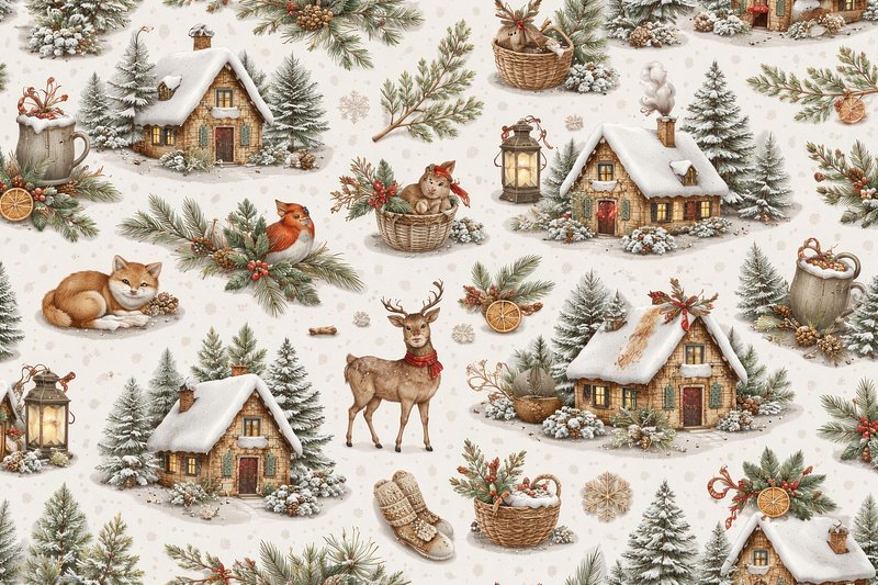 Village Theme Christmas Snow Winter Images | Free Photos, PNG Stickers ...