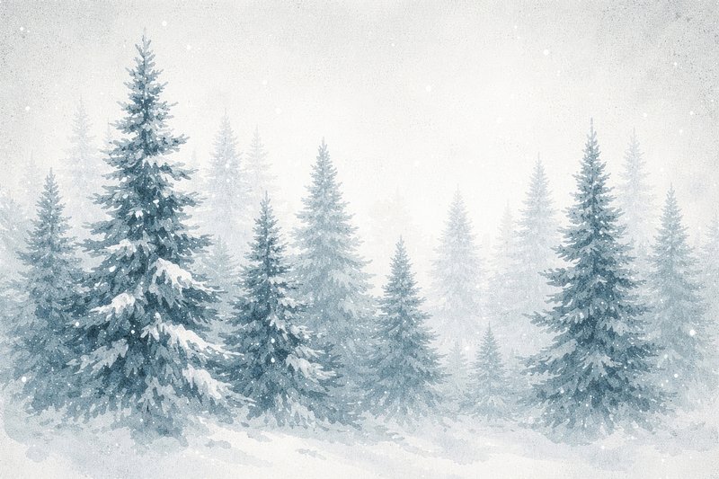 Winter Forest Watercolor JPEG Wallpaper Nature Images | Free Photos ...