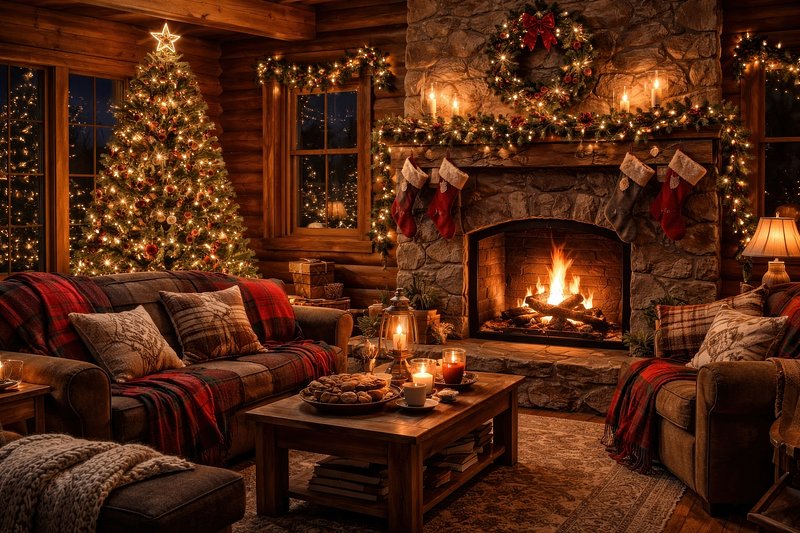 Winter Log Wallpaper Christmas Lights Images | Free Photos, PNG ...